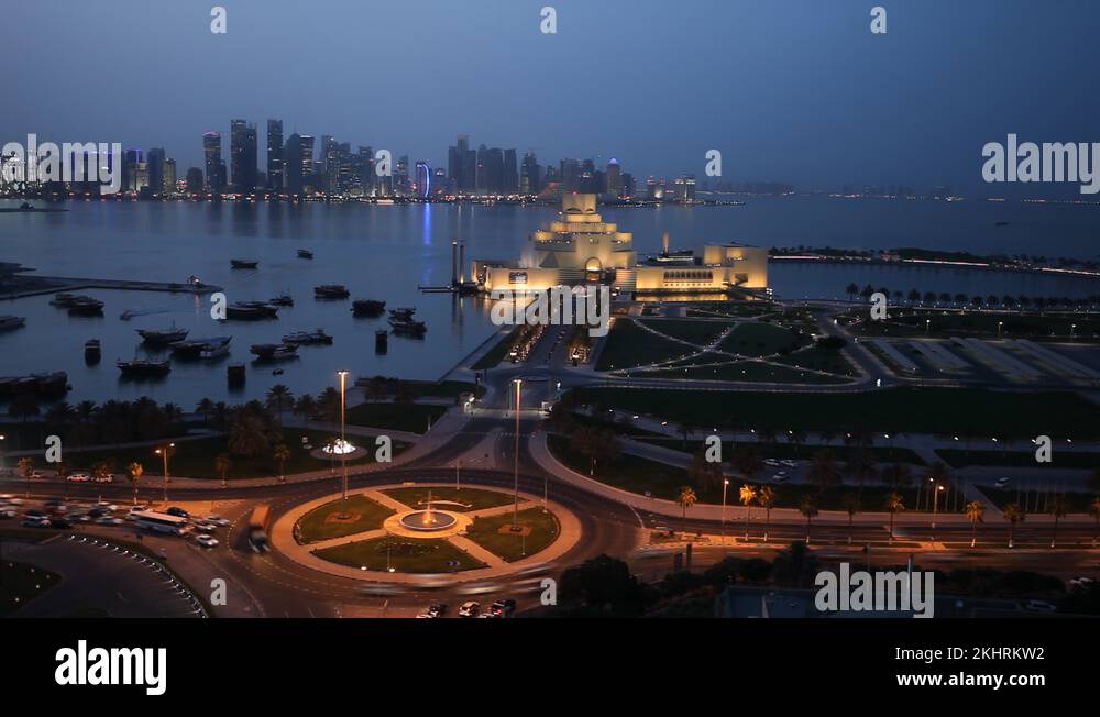 Qatar, Doha Corniche, Museum of Islamic Arts, West Bay, Persian Gulf ...