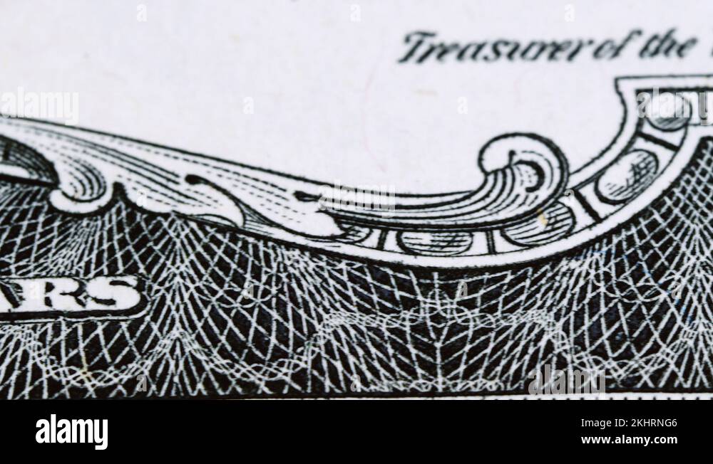 Sliding video of a two US dollar bill note, showing The United States ...