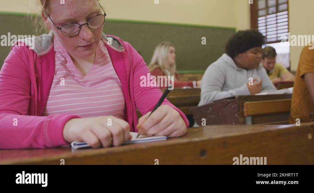 Students concentrating in high school class Stock Video Footage - Alamy