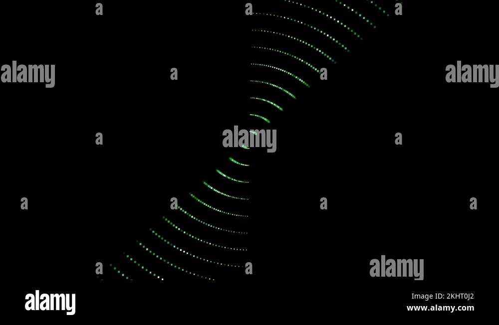 Animation with swirling spiral of squares on black background ...
