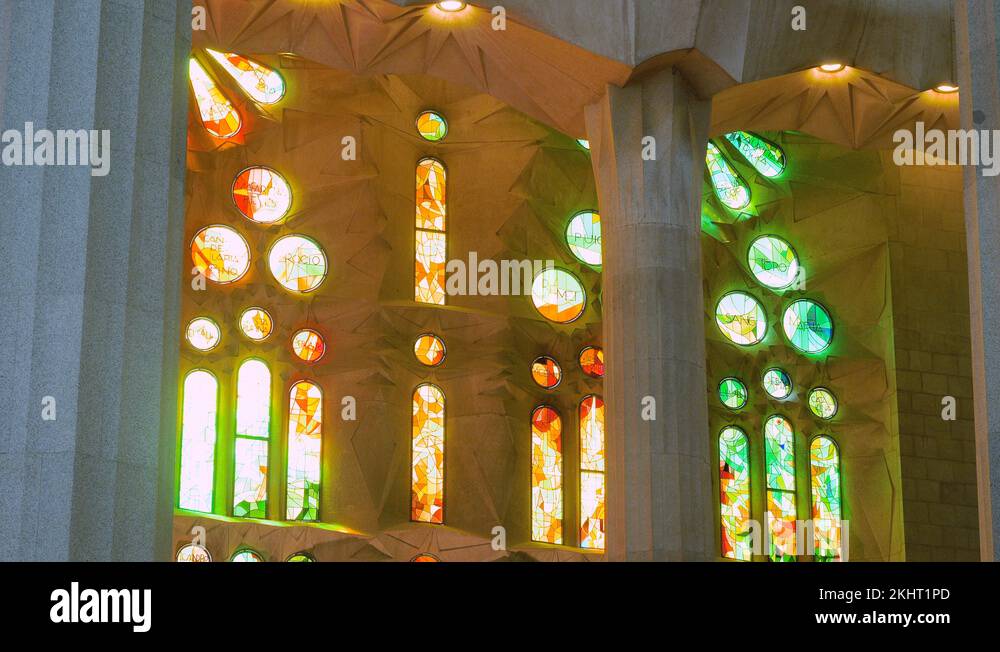 Cathedral interior stained glass cross Stock Videos & Footage - HD and ...