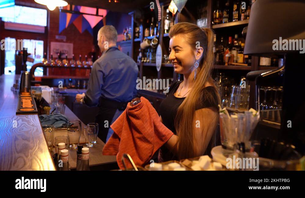 Bartender behind counter at bar Stock Videos & Footage - HD and 4K ...