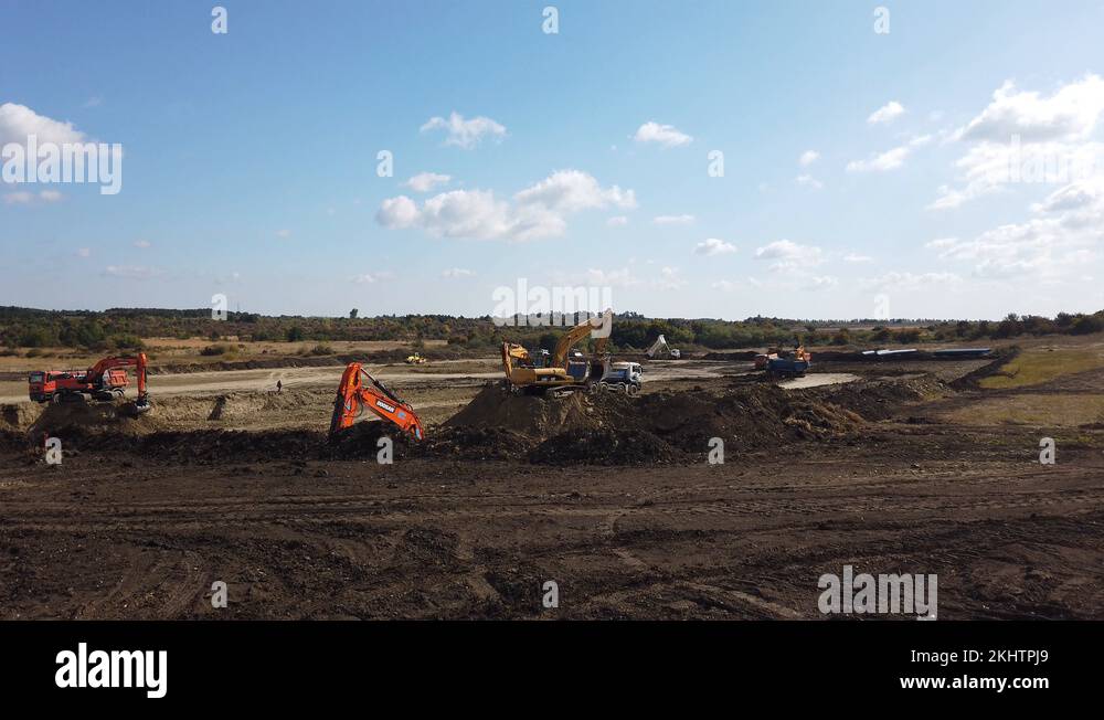 Earth moving machine machines machinery equipment Stock Videos ...