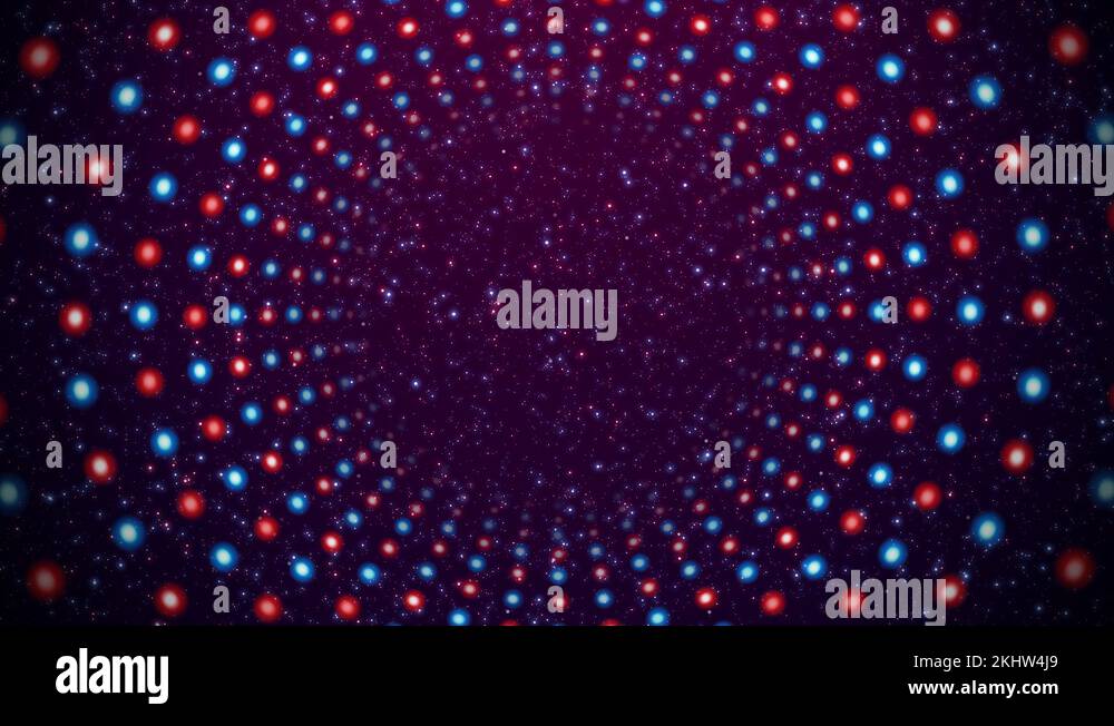 Seamless Loop Abstract Red And Blue Dotted Line Circles Tunnel Motion ...