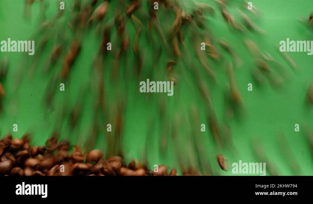 Coffee background on green screen.HQ coffee transition video. Falling ...