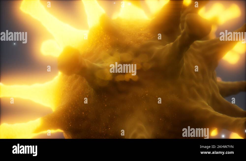 Bacteria virus or germs microorganism cells under microscope with depth ...