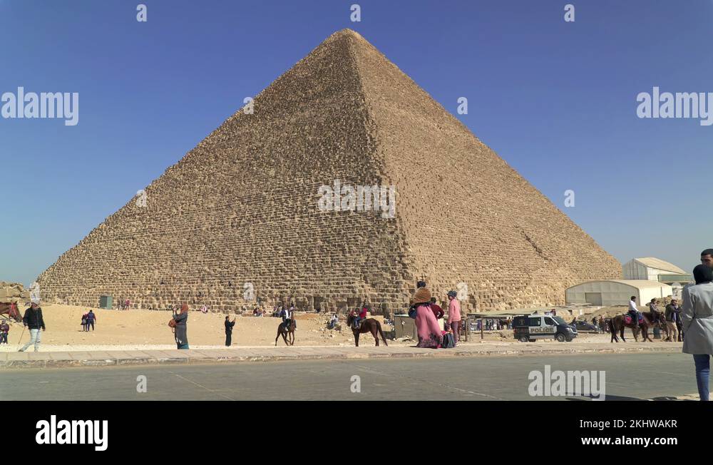 The Great Pyramid of Giza also known as the Pyramid of Khufu or Cheops ...