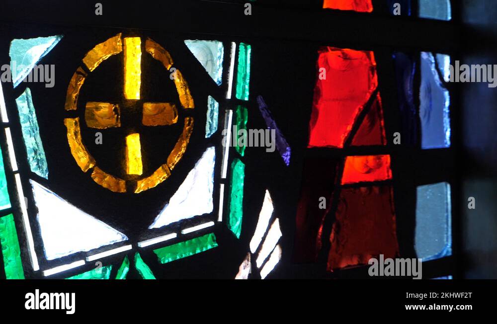 Cross stained glass church window Stock Videos & Footage - HD and 4K ...