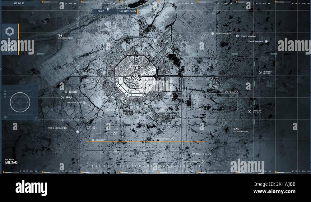 Satellite Camera View of King Khalid Military City in Saudi Arabia, UI ...