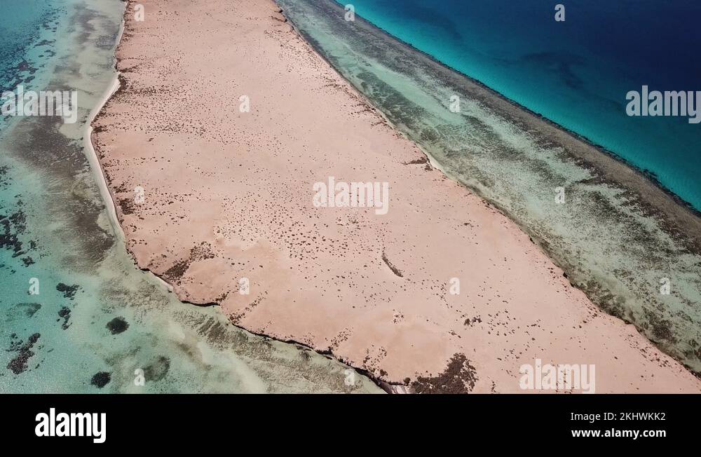 Saudi Arabia tourism, aerial view tropical island Umluj Stock Video ...