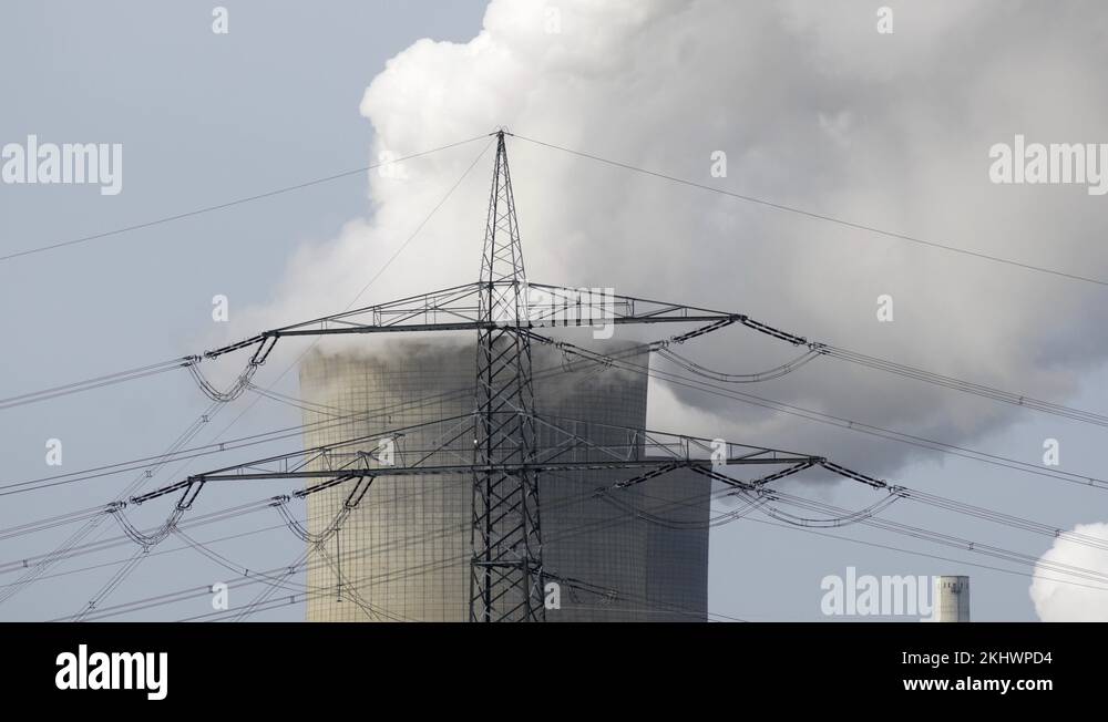 Steam rises from the cooling towers Stock Videos & Footage - HD and 4K ...