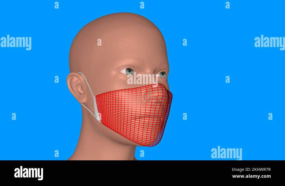 Medical face mask for filtration of germs , particles , pollution . 3d ...