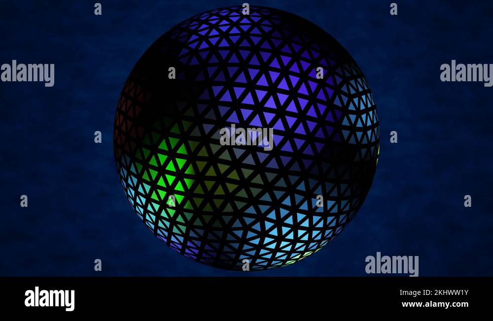 Rotation of the sparkling disco ball. Animation of the night club party ...