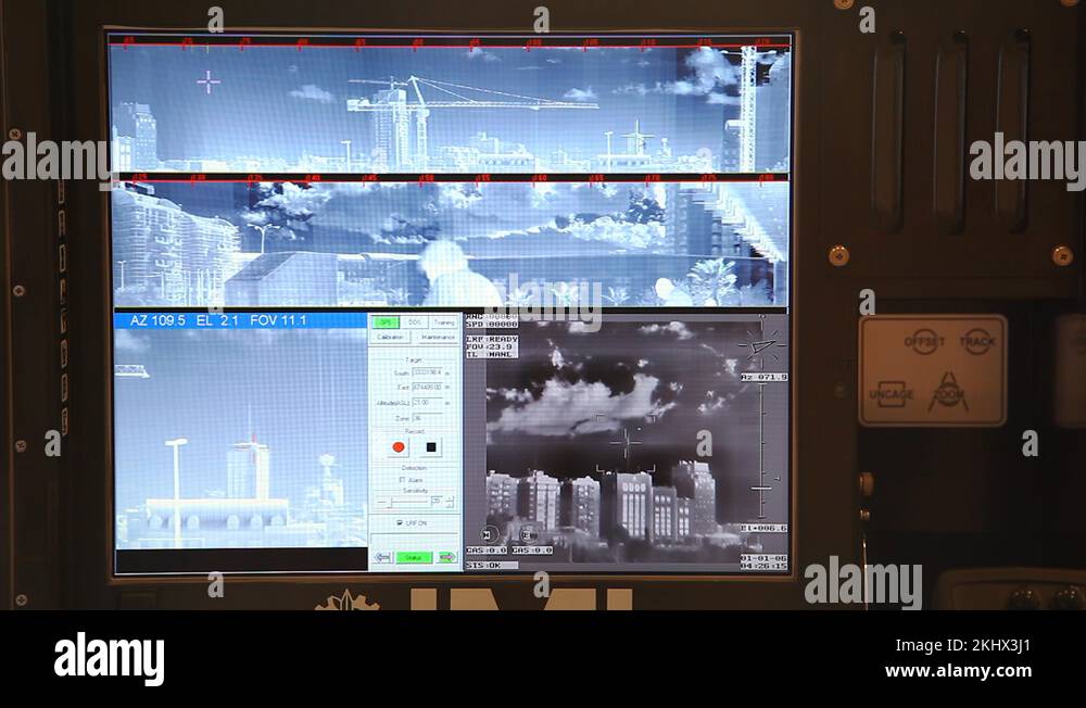 RED SKY-2 Compact Air Defense Missile System control panel Stock Video ...