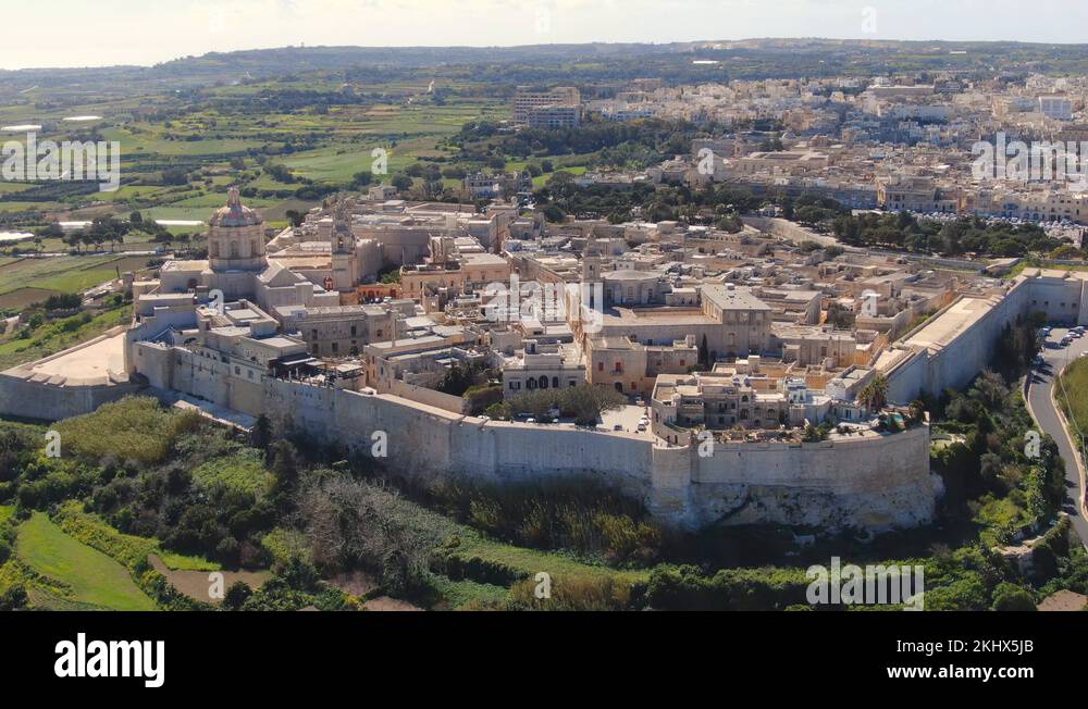 The famous medieval hilltop village of Medina in Malta Stock Video ...