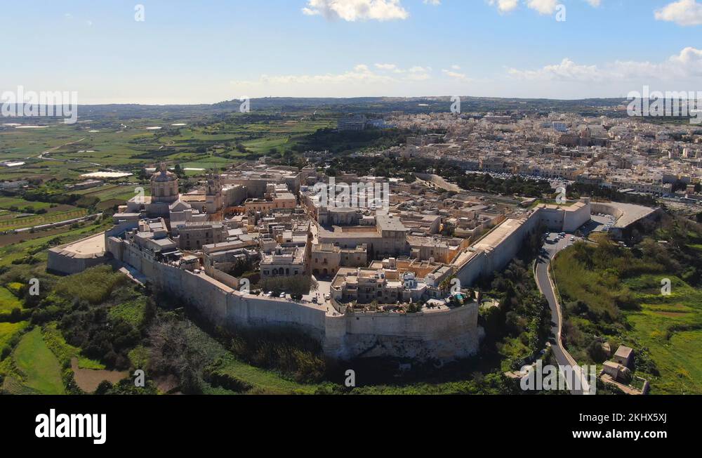 The famous medieval hilltop village of Medina in Malta Stock Video ...