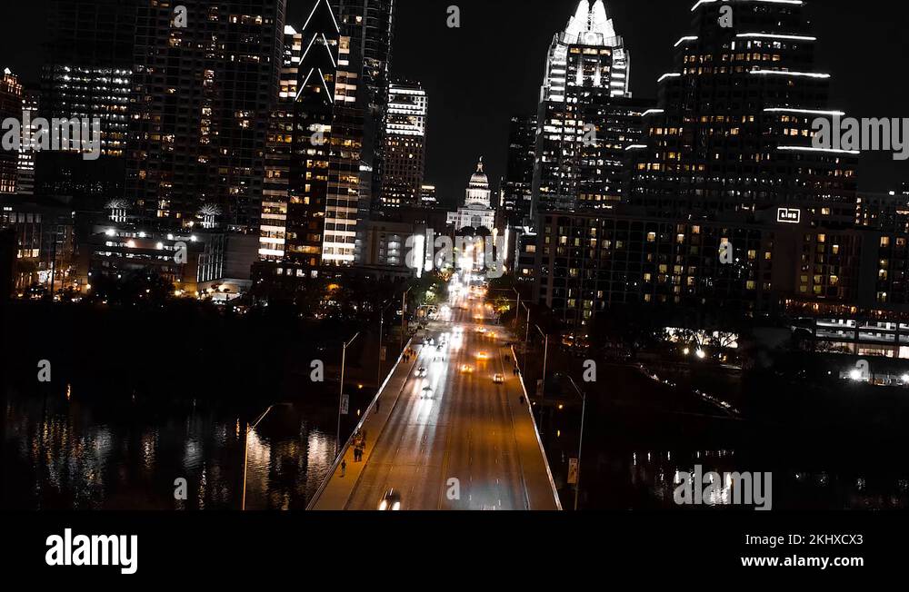 4K Austin Texas Drone Aerial Rotate Flip Time Lapse Austin Skyline ...