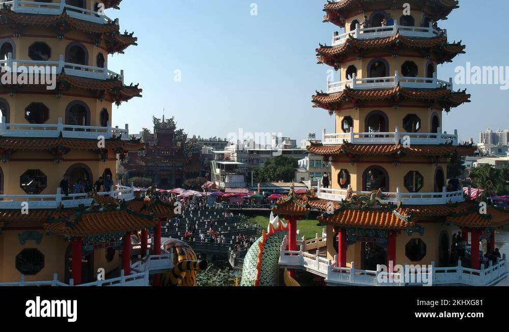 Landmark kaohsiung taiwan dragon tiger tower china temple Stock Videos ...