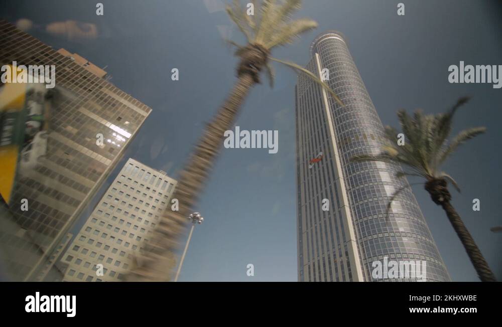 Driving on the Israeli highway in car interior in modern day Israel ...