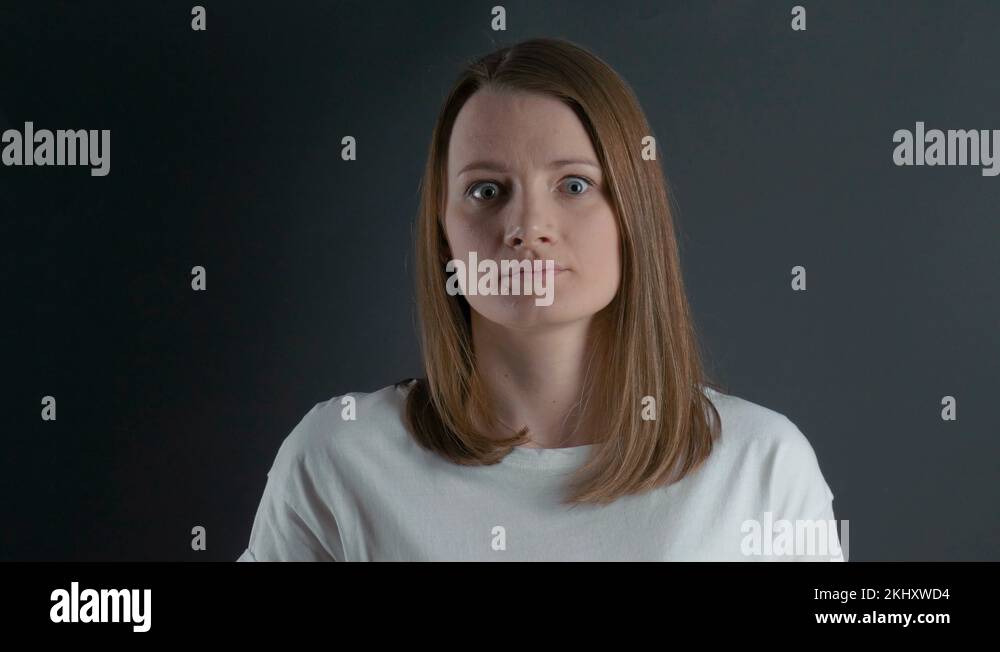 Young Girl Smells And Closes Her Nose Stock Video Footage Alamy