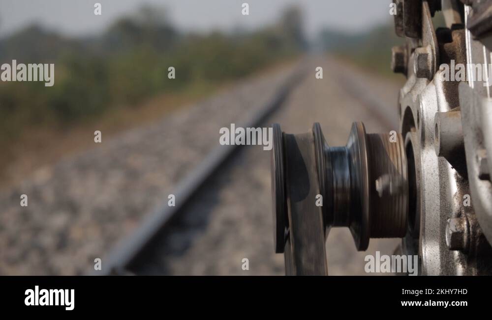 Old Pulley Is Connected To The Rotating Pump Belt To Move The Bamboo ...