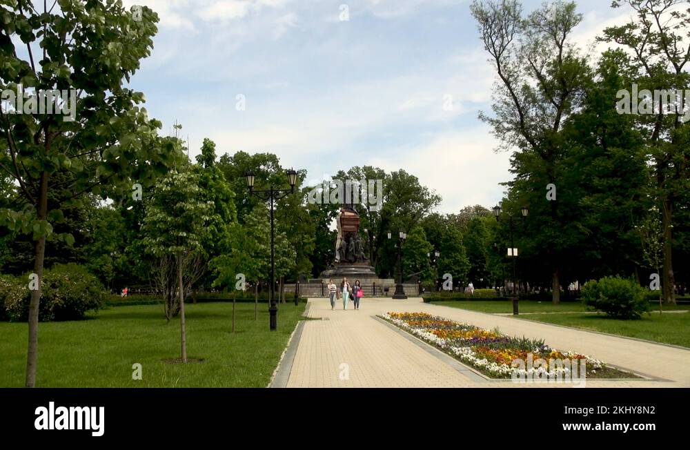 Monument in honor of Empress Catherine II. Sculptor Alexander Apollonov ...