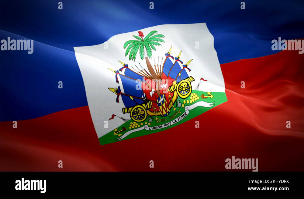 Haiti waving flag. National 3d ‎Haitian flag waving. Sign of Haiti ...