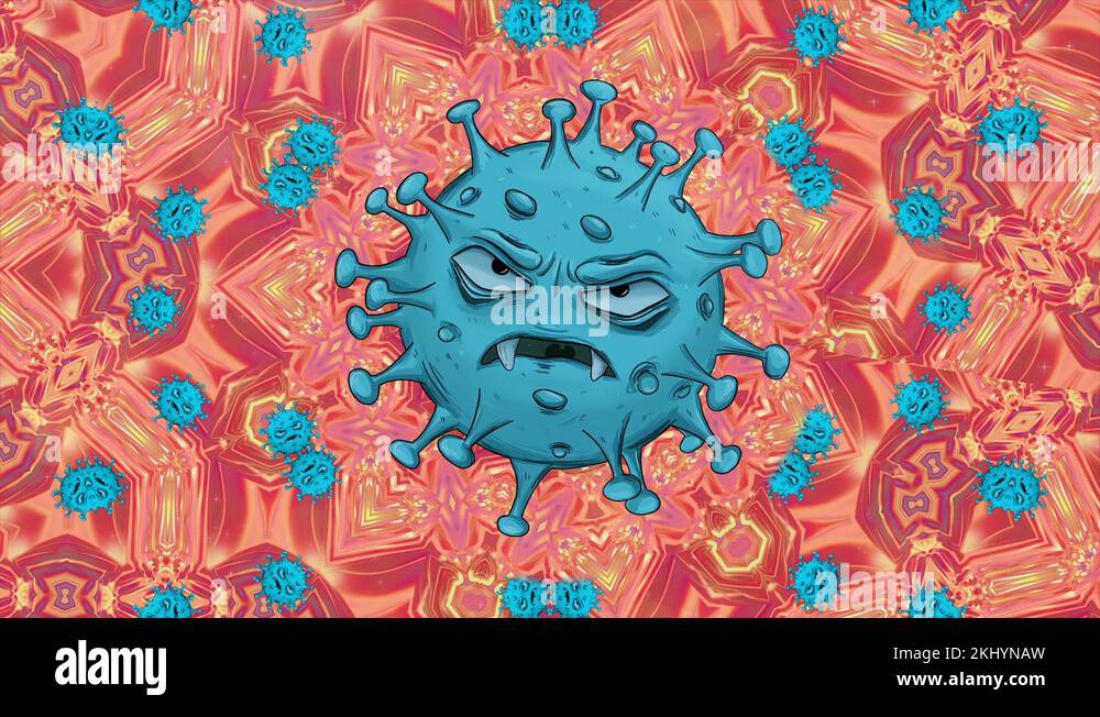 Cute angry evil bad fly coronavirus covid 19 virus ,micro bacteria. Gif ...