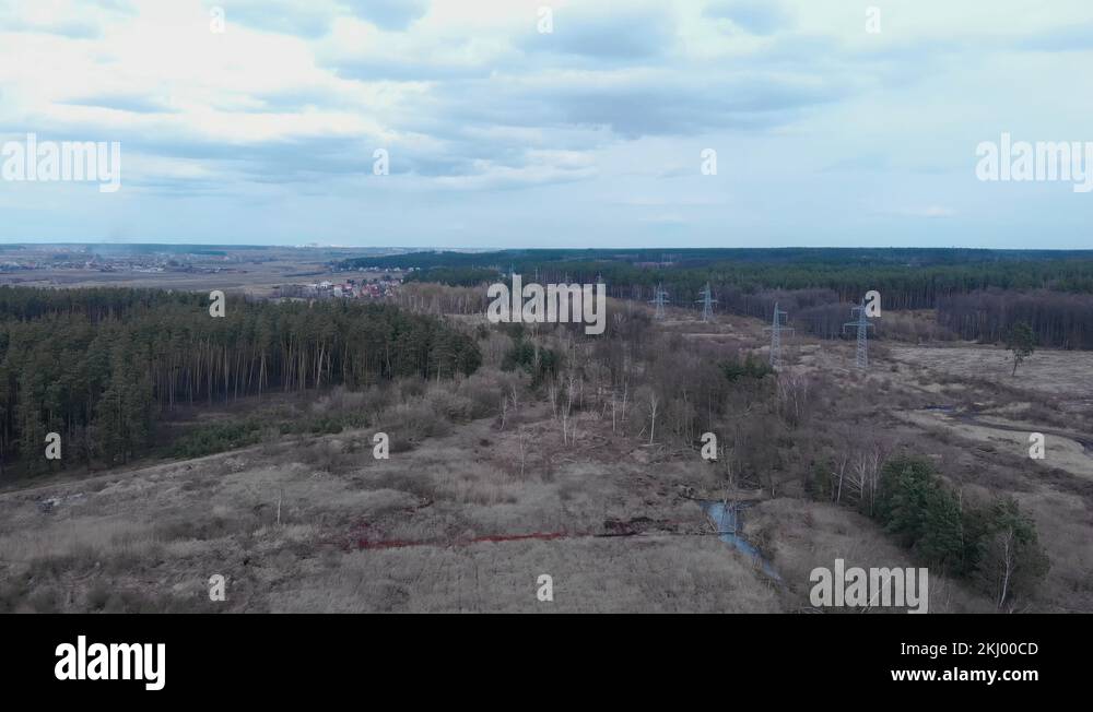 Transmission electricity steel pylon tower. Green energy sustainability ...