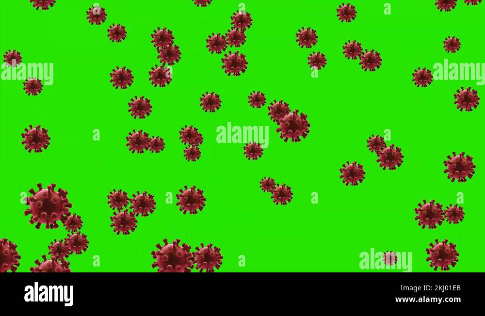 Coronavirus (COVID-19) Animation Green Screen Background Stock Video ...