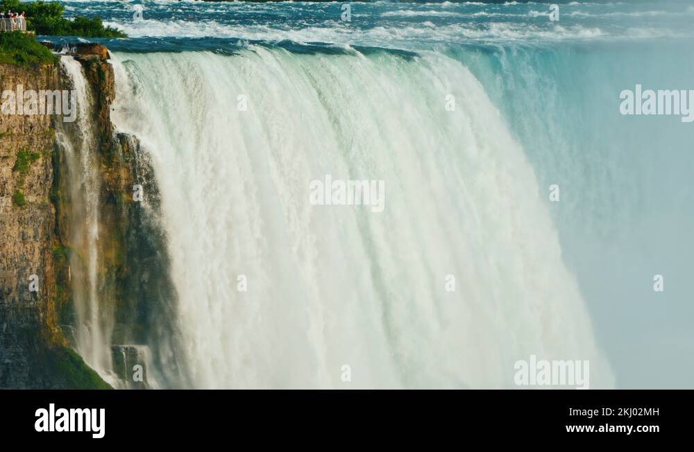 cenic view of Niagara Falls - a landmark on the border of the USA and ...