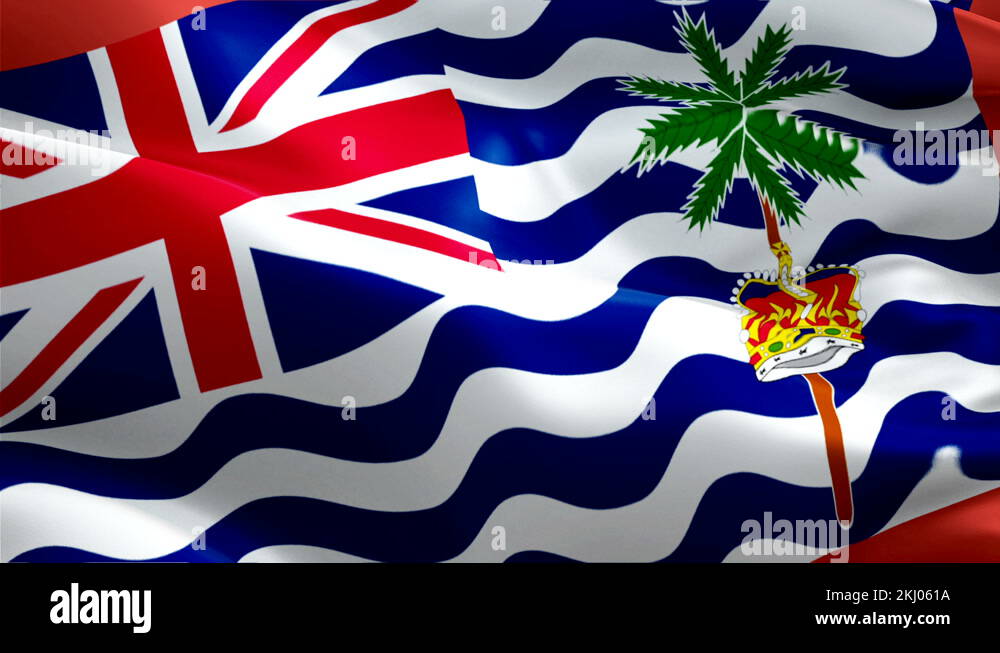 British Indian Ocean Territory waving flag. National 3d BIOT flag ... British Indian Ocean Territory waving flag. National 3d BIOT flag ...