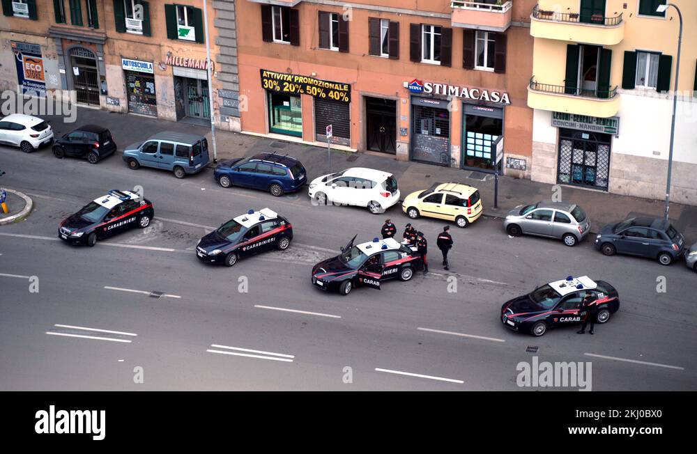 Carabinieri with car patrolling rome italy Stock Videos & Footage - HD ...