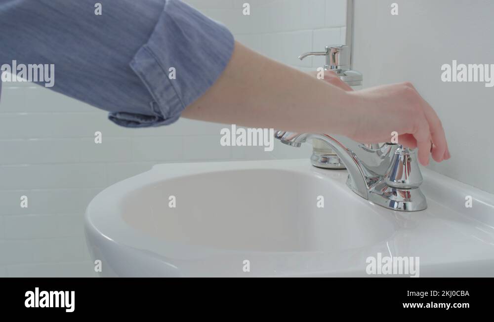 Woman Uses Proper Hand Washing Method From Start To Finish In Her ...