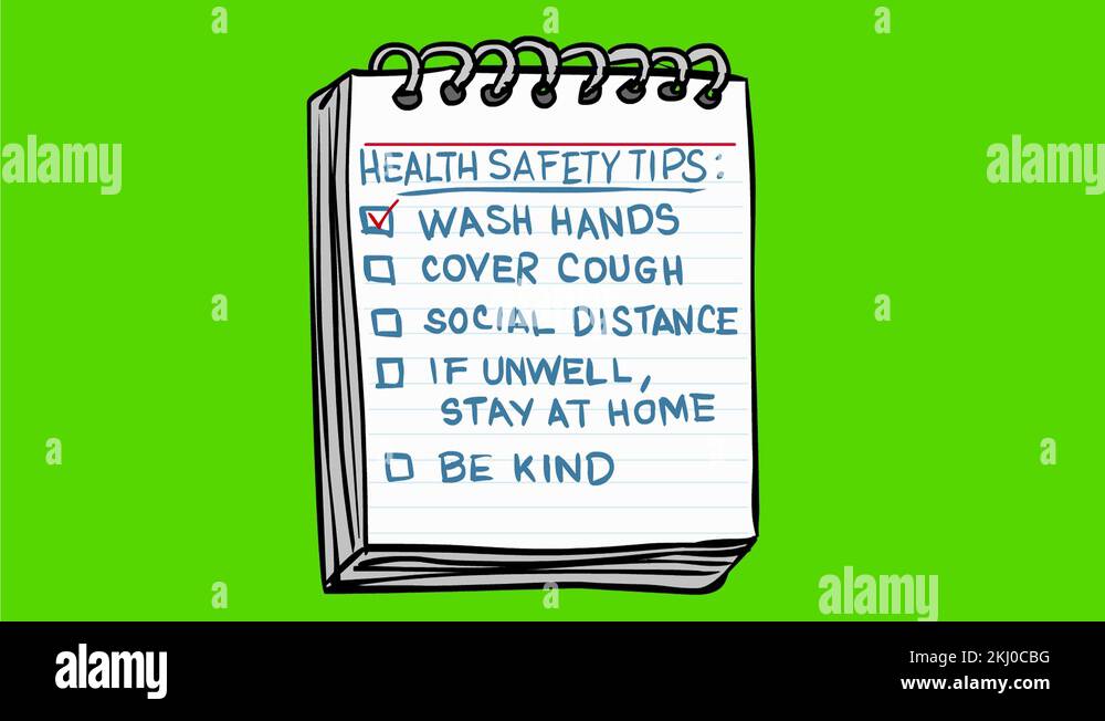 Health Safety Tips To Prevent Virus Spread Drawing 2D Animation Stock ...