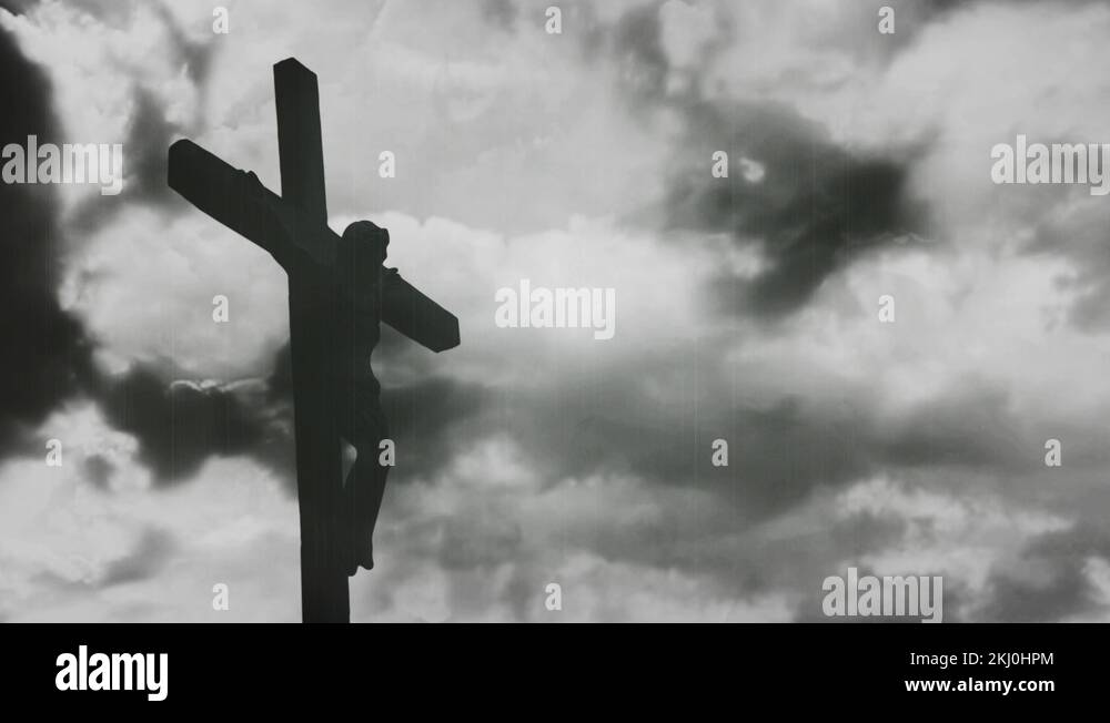 Jesus Christ crucified at Golgotha hill outside ancient Jerusalem Stock Video Footage - Alamy