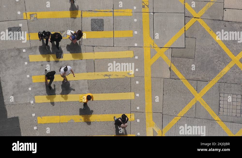 Pedestrian crossing yellow lines Stock Videos & Footage - HD and 4K ...