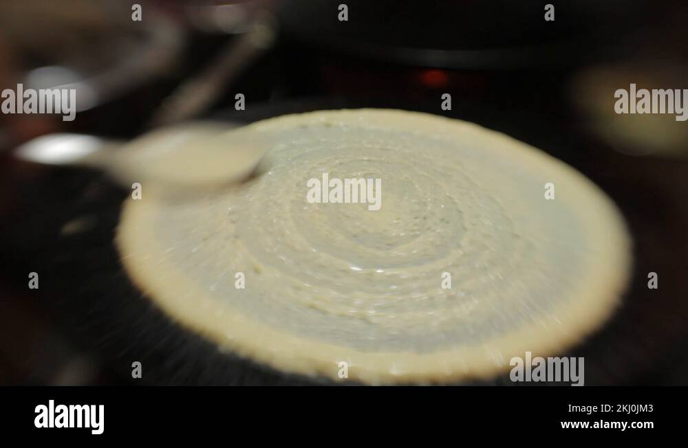Indian street food dosa preparation, Tilt shift scene, Mumbai, India ...