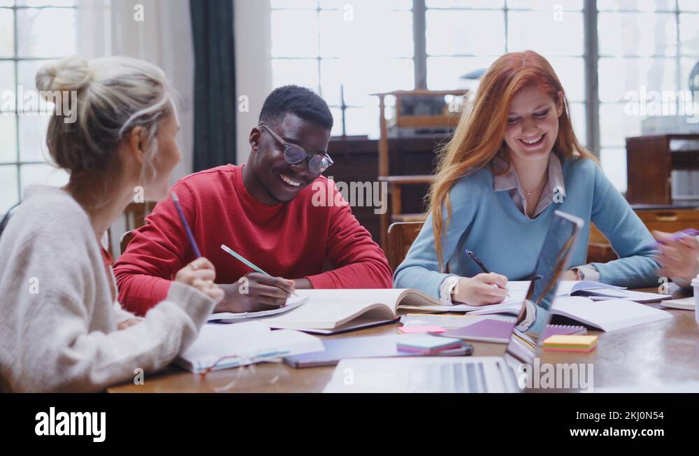 College students studying together Stock Videos & Footage - HD and 4K ...
