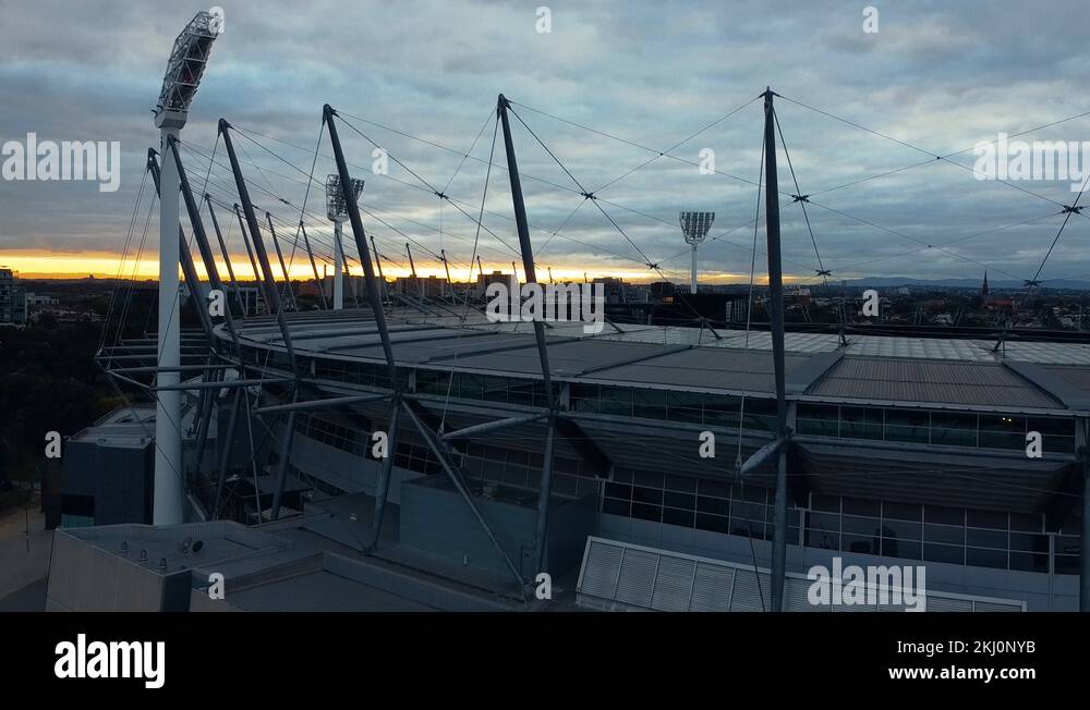 The Melbourne Cricket Ground (MCG) during a beautiful sunrise Stock ...