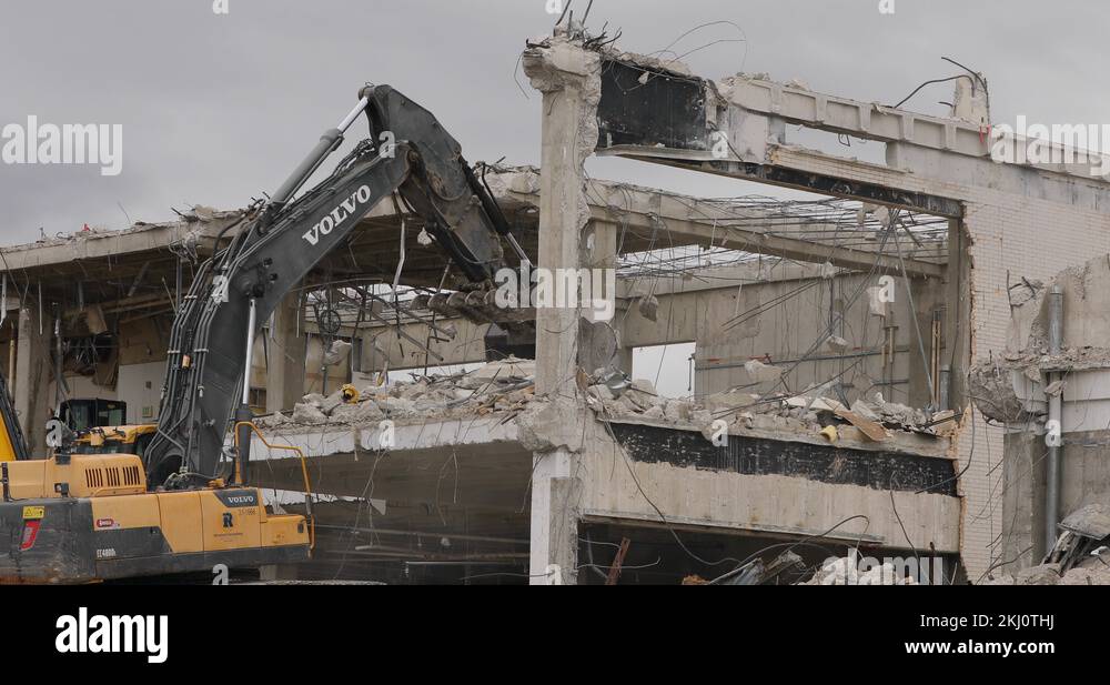 Concrete building demolition Stock Videos & Footage - HD and 4K Video ...