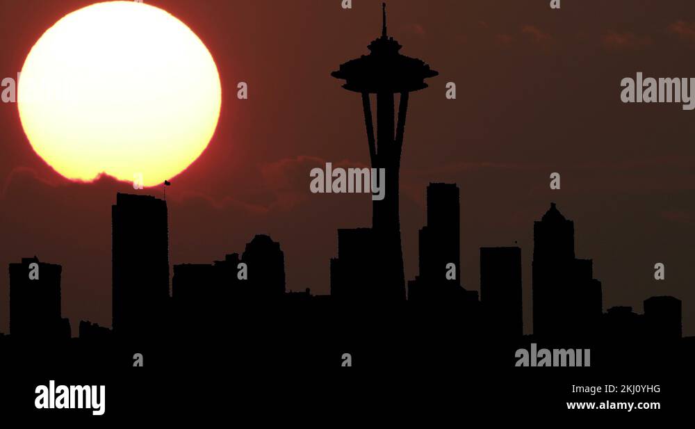 Skyline seattle usa space needle architecture Stock Videos & Footage ...