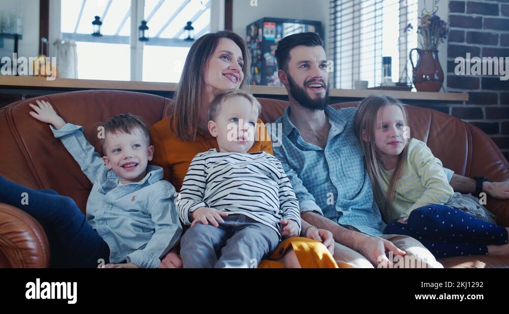 Portrait happy family three children Stock Videos & Footage - HD and 4K ...