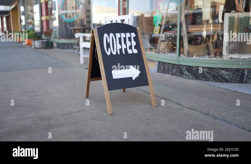 Coffee shop sign sidewalk Stock Videos & Footage - HD and 4K Video ...