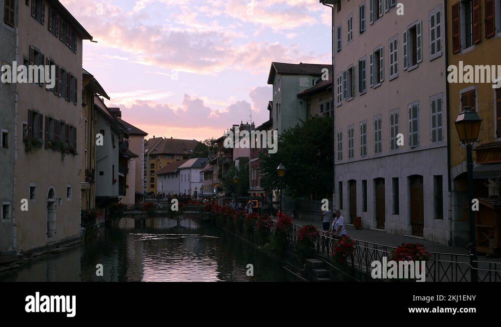 In the streets of amazing Annecy. Annecy is the largest city of Haute ...