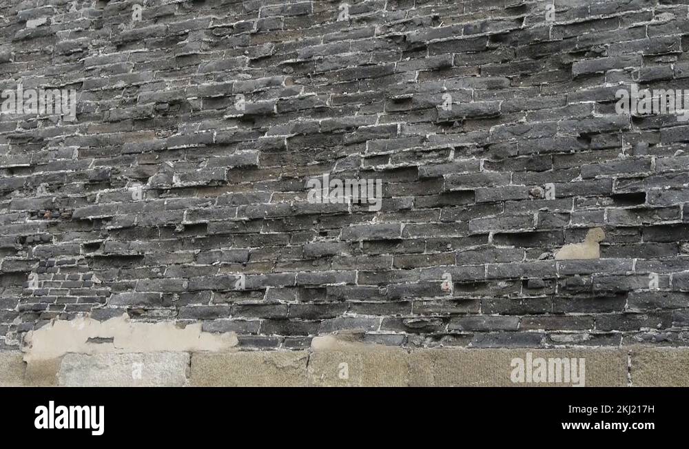 Ancient city Great Wall texture.Weathering of masonry Stock Video ...