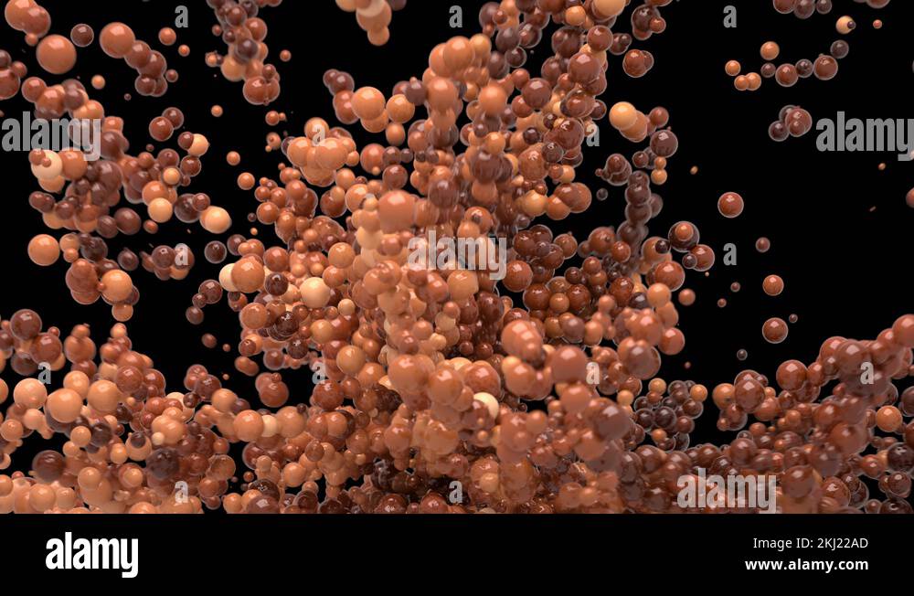 Aerated milk chocolate bubble burst foaming balls cocoa spheres ...