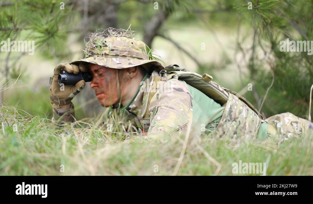 Army soldier military safety helmet protection watching Stock Videos ...