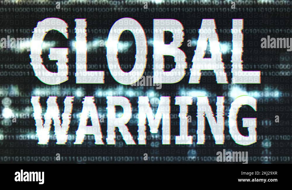 4K Global Warming Corrupted Signal Notification Display 2 Stock Video ...