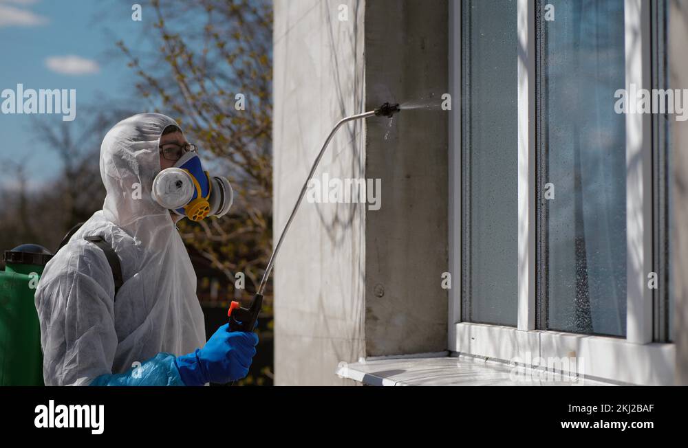 Worker sprays disinfectant Stock Videos & Footage - HD and 4K Video ...